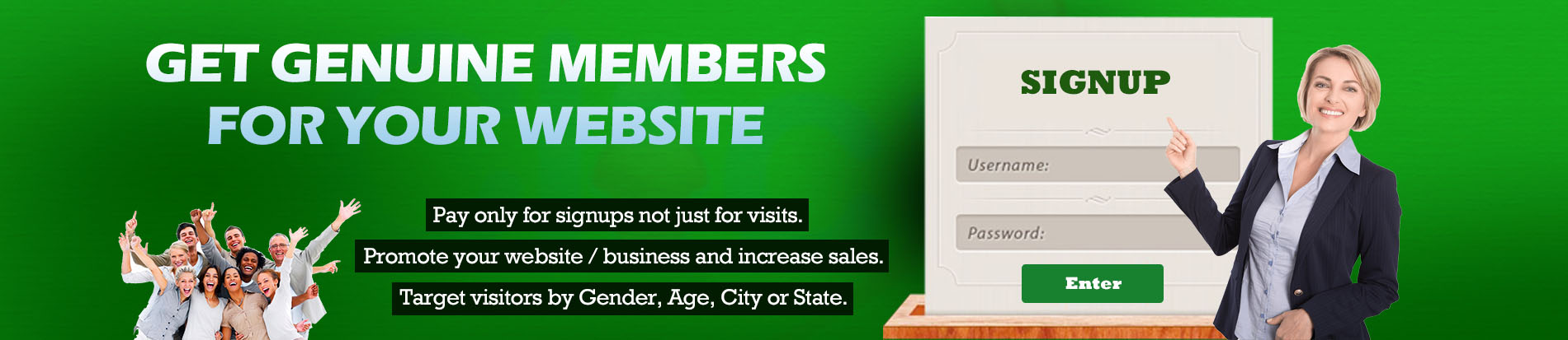 Get Signups for your Website
